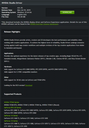 NVIDIA Studio Driver vs. GeForce Game Ready Driver Performance