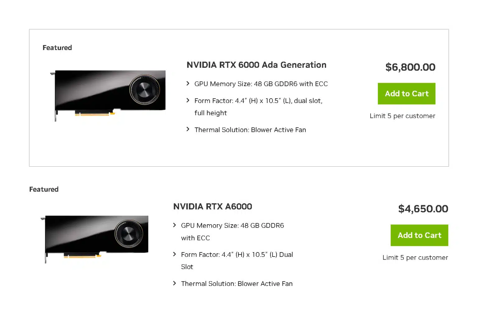 NVIDIA RTX 6000 Ada Generation Graphics Card Hits Retail for $6,800