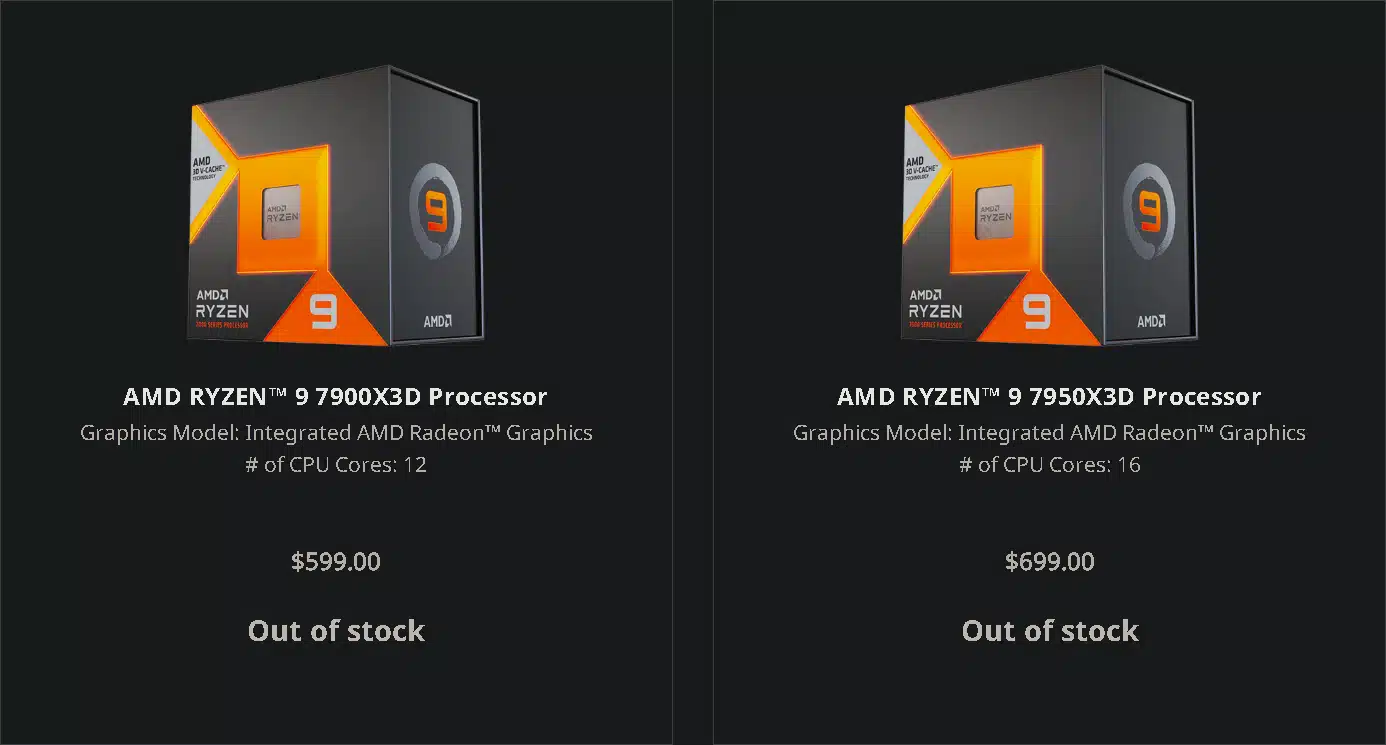 AMD Releases Ryzen 9 7950X3D and Ryzen 9 7900X3D Processors
