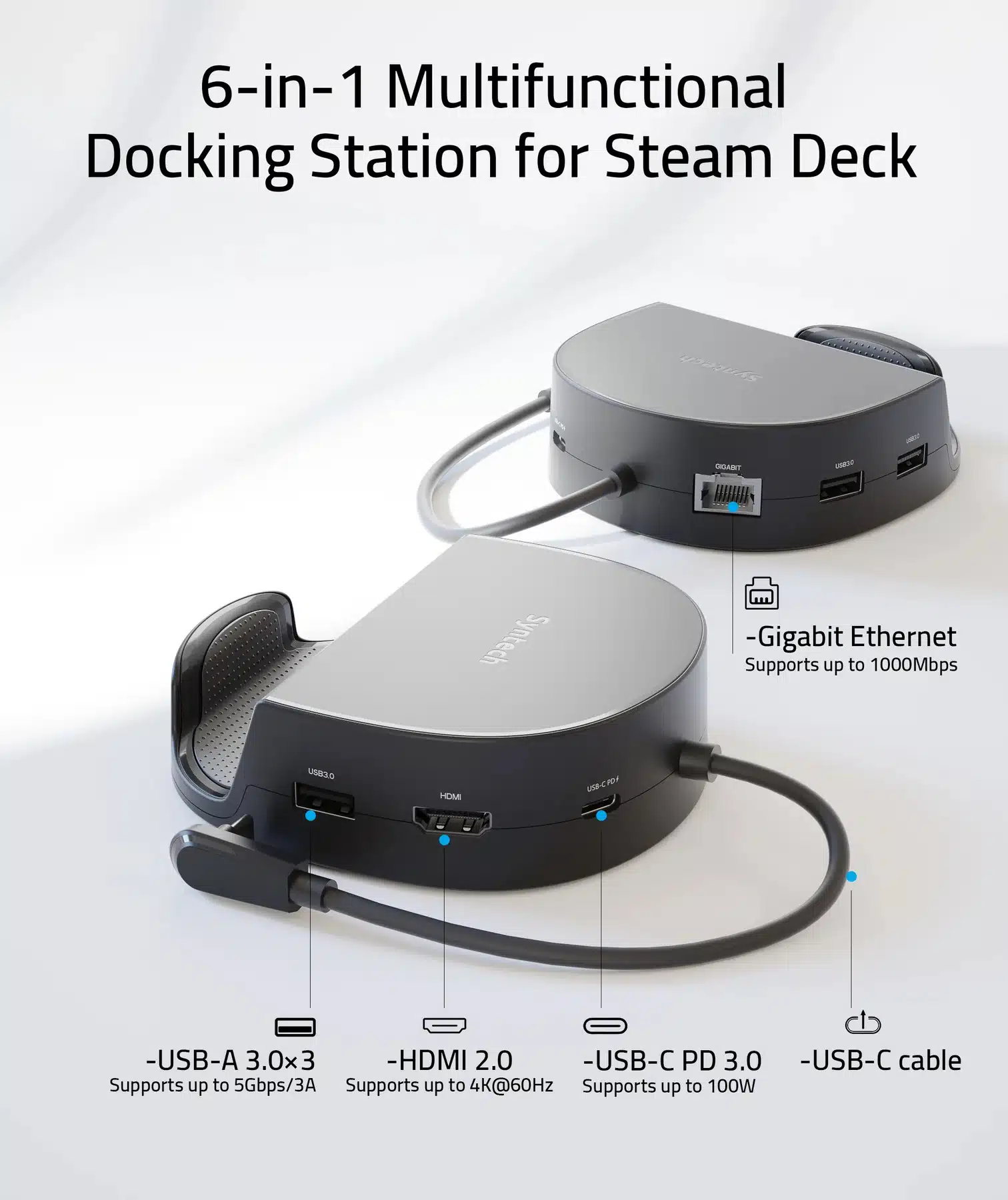 Syntech Launches 6-in-1 Multifunctional Docking Station for Steam Deck