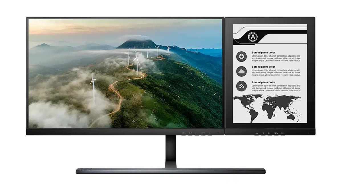 Philips Merges 23.8" LCD Monitor with E Ink Display