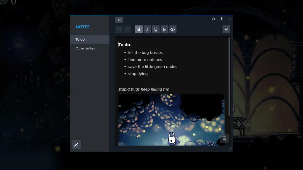 Steam's New In-Game Overlay Is Now Available to Everyone: Write Notes ...