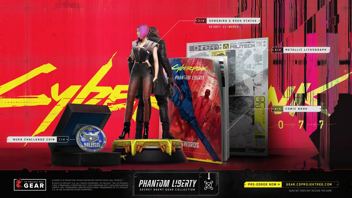 Cyberpunk 2077: Phantom Liberty Secret Agent Collection includes a ...