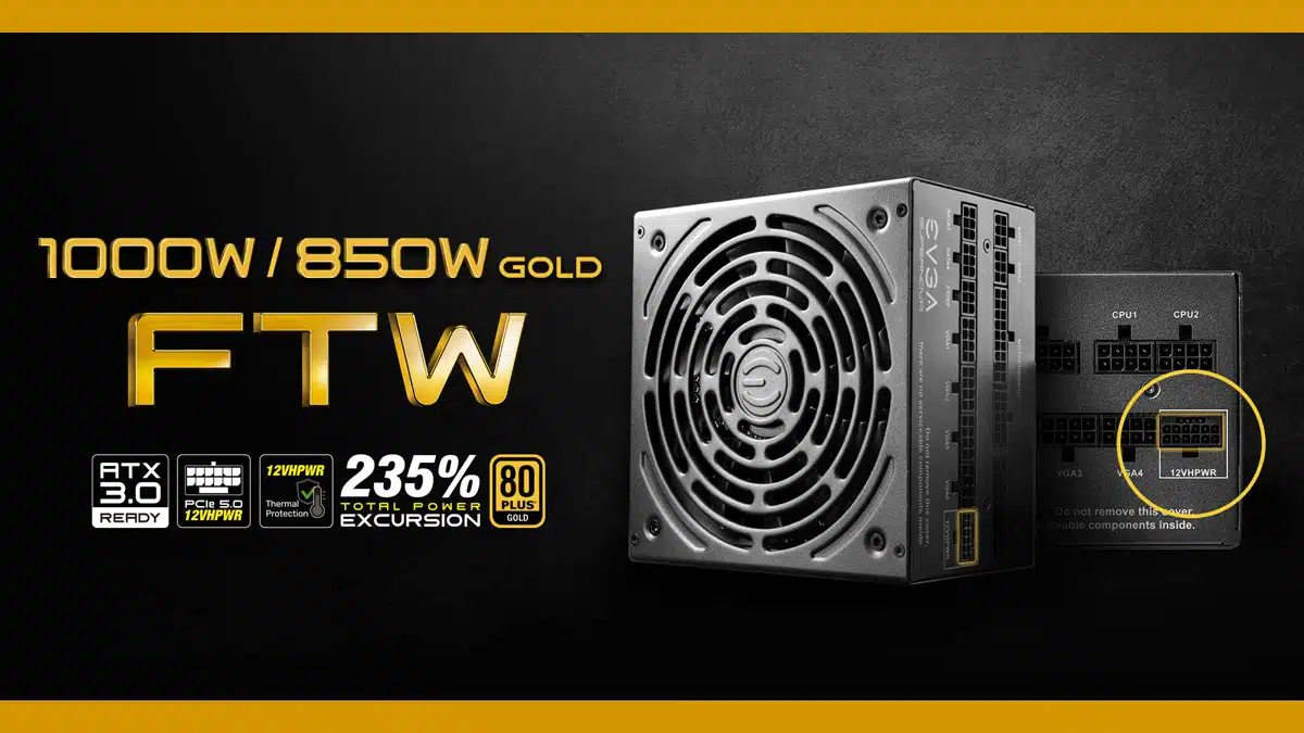 EVGA Launches SuperNOVA 1000W/850W Gold FTW ATX 3.0 Power Supplies with ...