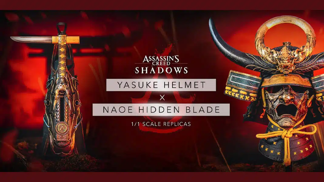 Assassin's Creed Shadows Naoe Hidden Blade and Yasuke Helmet 1/1 Scale Wearable Replicas ...