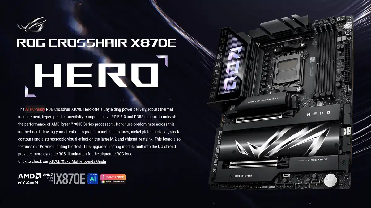 ASUS Unveils Nine AMD X870/X870E AM5 Motherboards for Ryzen 9000 Series ...