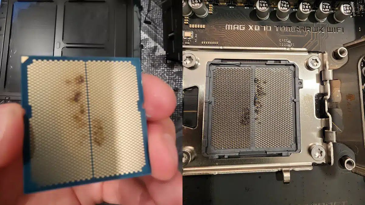 AMD Ryzen 7 9800X3D Burns Up on MSI MAG X870 TOMAHAWK WIFI Motherboard ...