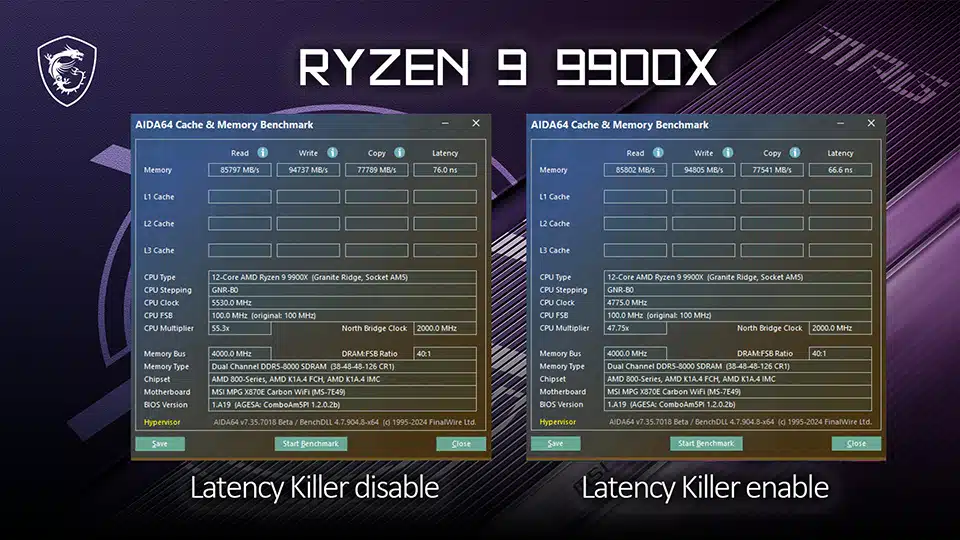 MSI Introduces "Latency Killer" BIOS Function for Reducing DDR5 Latency on AM5 Platforms by 12%