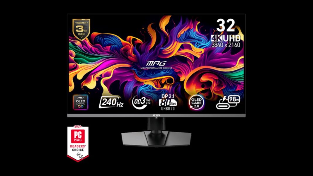 MSI MPG 322URX 32-Inch 4K QD-OLED Gaming Monitor Announced Featuring ...