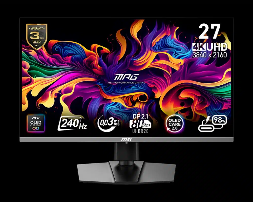 MSI MPG 272QR QD-OLED X50 Is the World’s First 27-Inch QHD 500Hz Monitor to Feature VESA ClearMR ...
