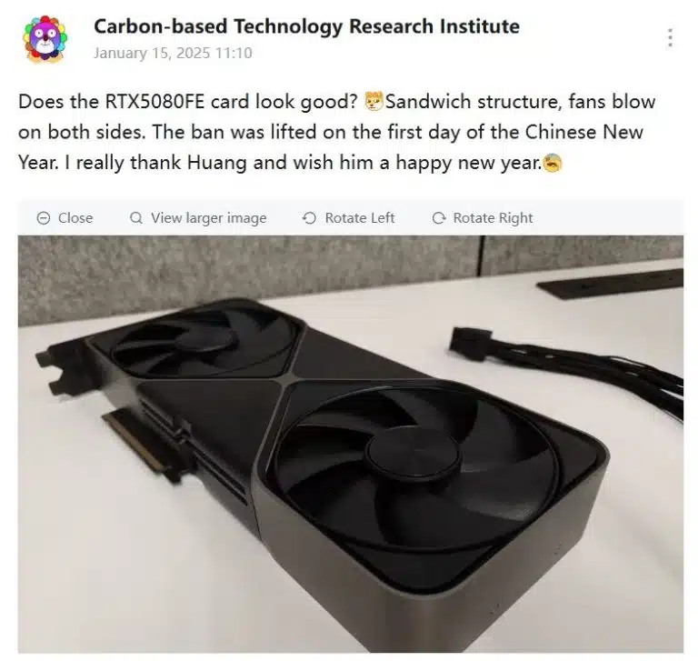 First Images of NVIDIA GeForce RTX 5080 FE Surface, Including New Power Connector, Reviews Go ...