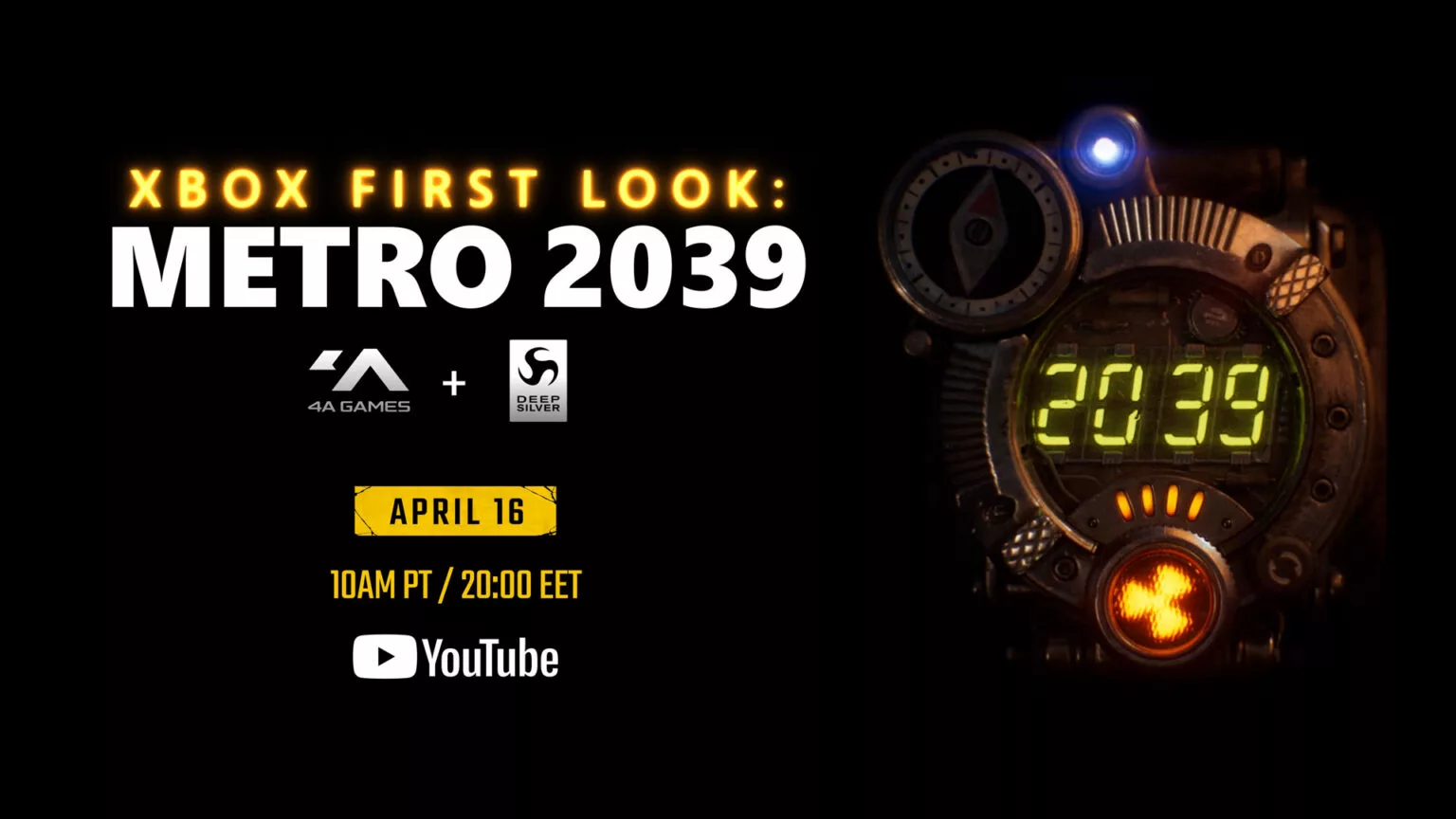 Metro 2039 Officially Announced — Full Reveal Thursday, 4A Games ...